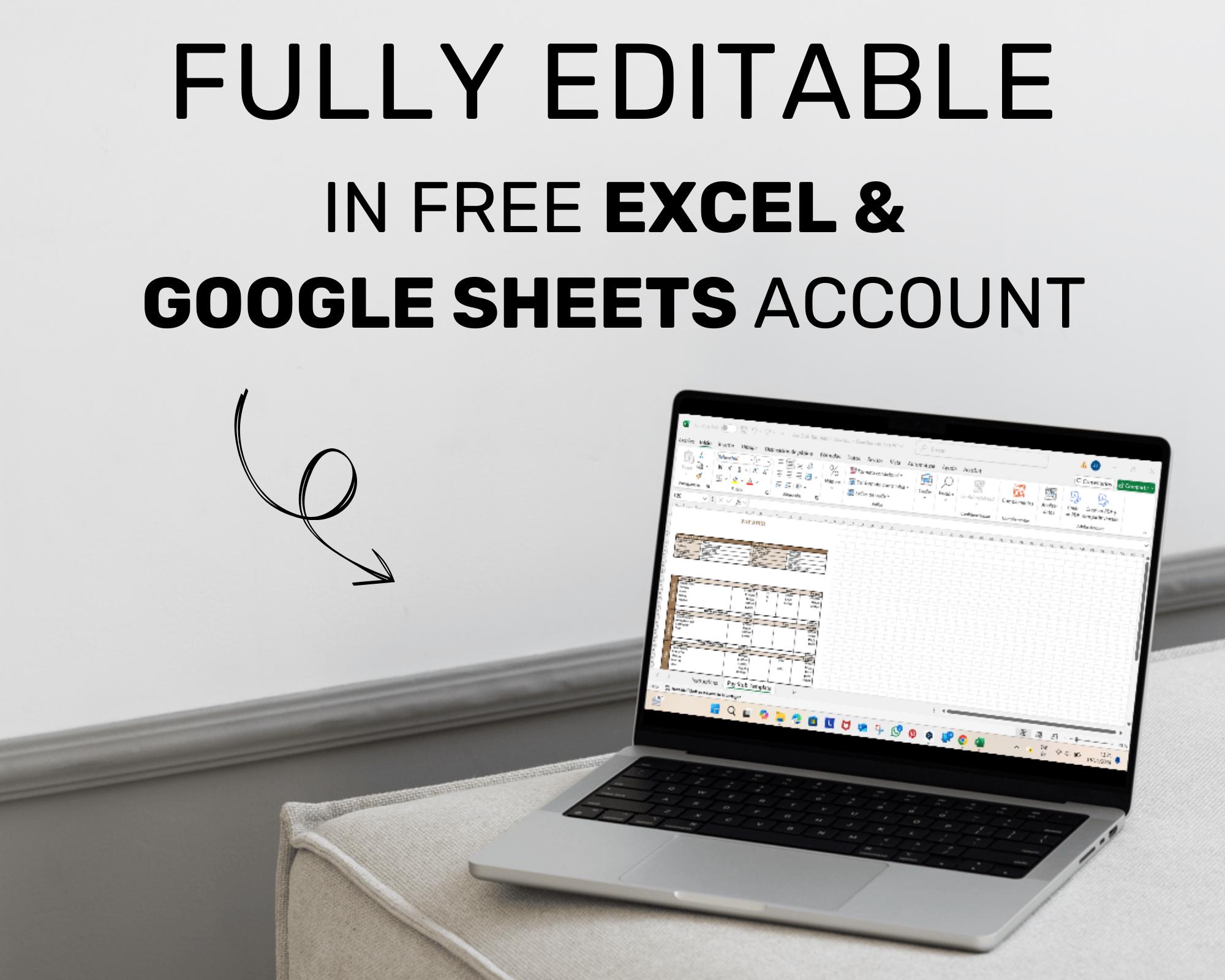 Fillable Pay Stub Instant Download, Professional Pay Stub Template for ...