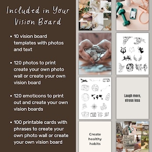 2025 VISION BOARD KIT, Vision Board Wall Collage, Vision Board Manifest ...