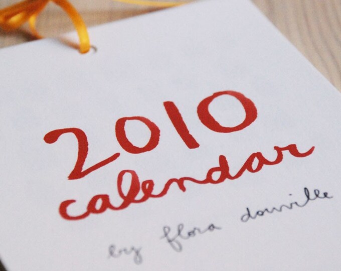 2010 Illustrated Calendar - Etsy