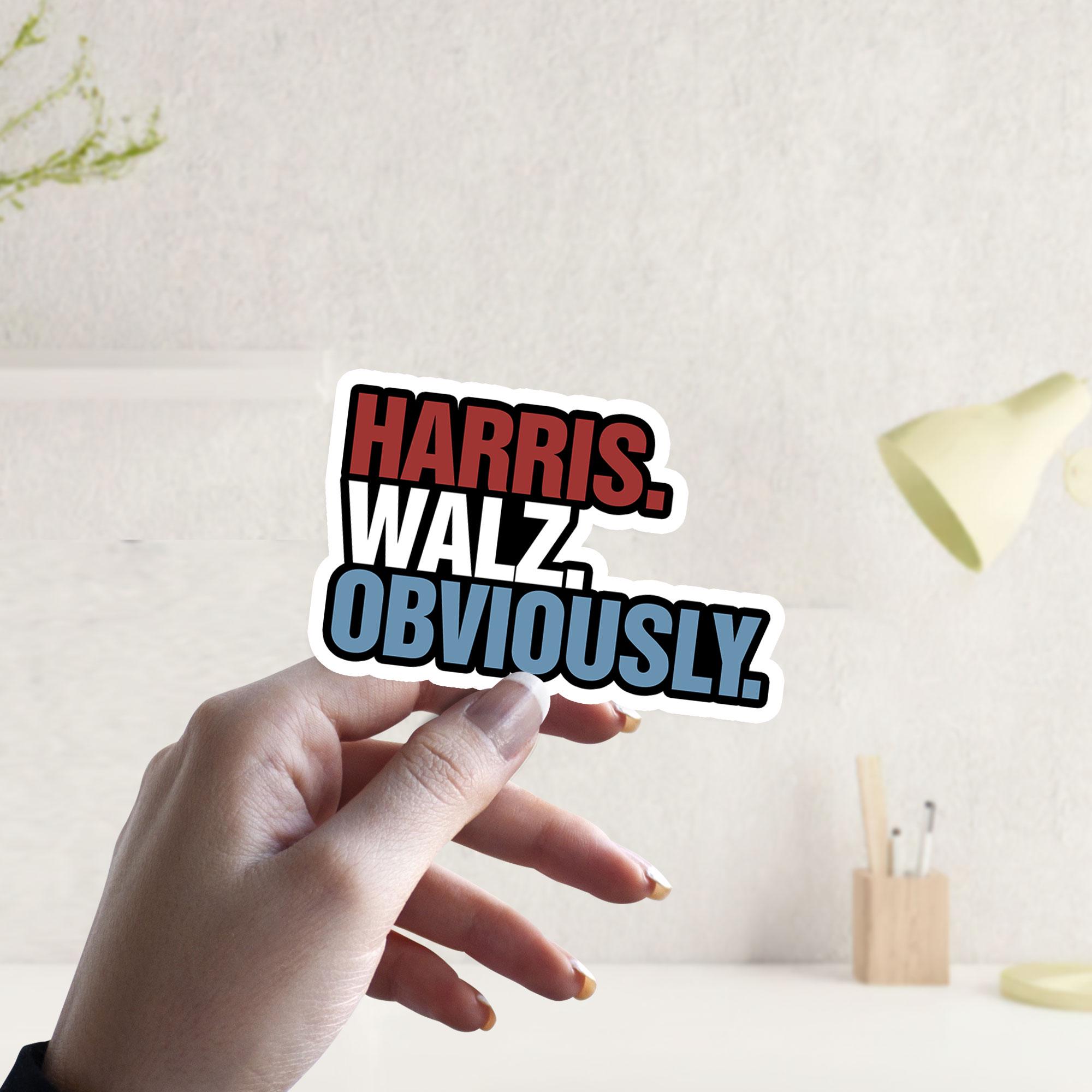 Harris Walz Obviously Sticker, Harris for President 2024 Sticker ...