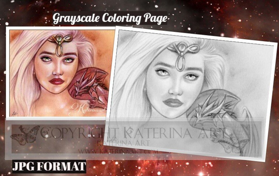 Printable Instant Download Coloring Page Gray Scale Coloring - Etsy