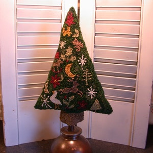 Mini Motif Punch Needle Christmas Tree Pattern - Etsy