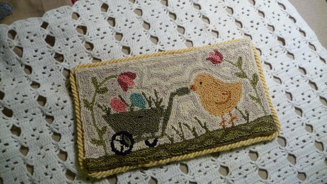 Primitive Punchneedle Pattern "easter Delivery" - Etsy