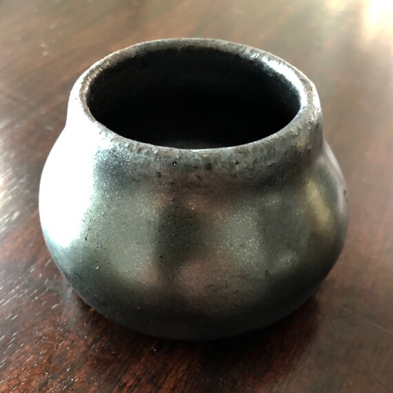 Mini Pot With Shiny Black Glaze | Etsy