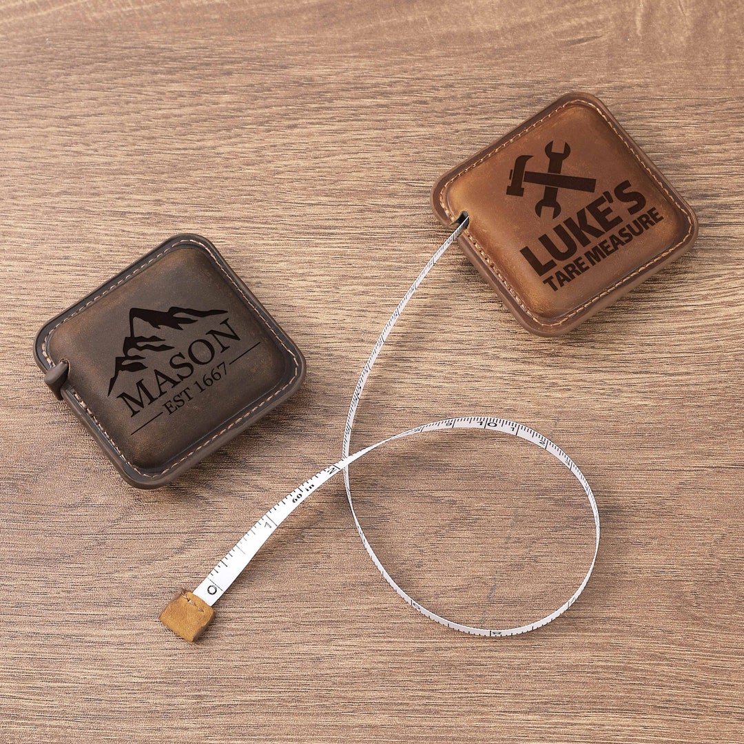 Leather Tape Measure Tool for Guys, Personalized Tape Measure With Name ...