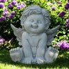 Standing Boy Figure, Concrete Angel, Stone Religious Decoration ...
