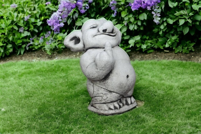 Standing Garden Troll Statue, Concrete Troll Sculpture, Fairy ...