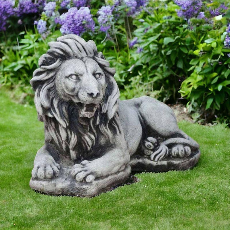 Outdoor Large Lion Statue - Etsy