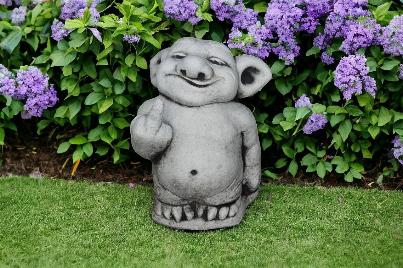 Standing Garden Troll Statue, Concrete Troll Sculpture, Fairy ...