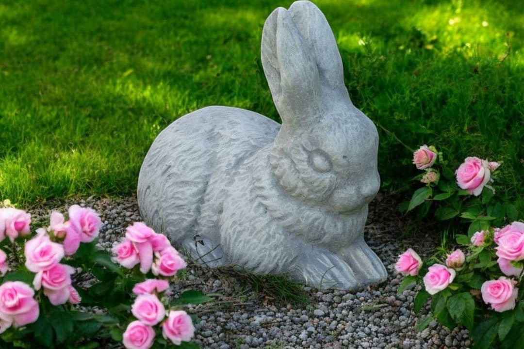 Lawn Sitting Rabbit Bunny Yard Decor Backyard Forest Animal Figurine ...