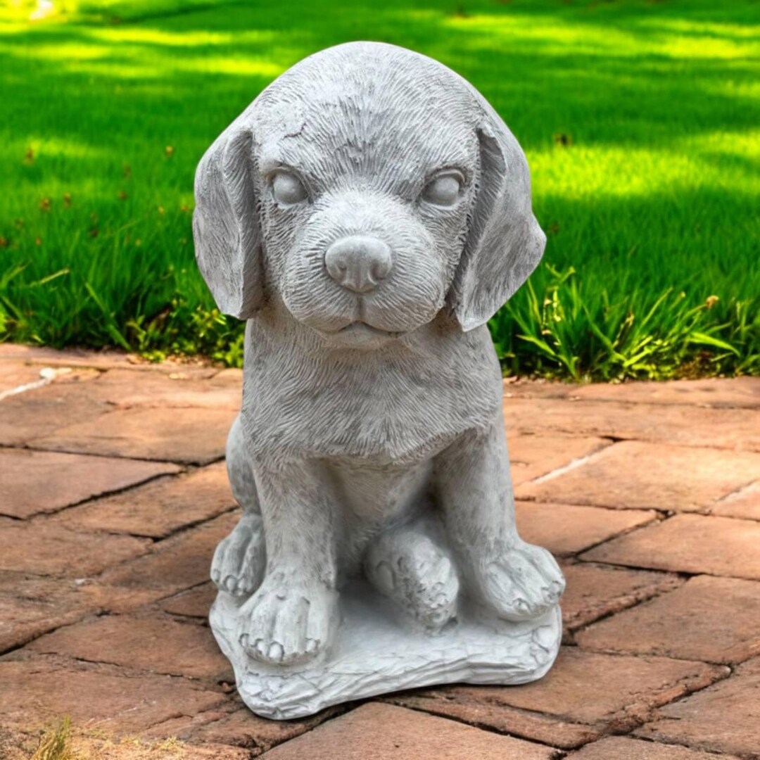 Puppy Beagle Sculpture Beton Beagle Statue Garden Puppy Decoration ...