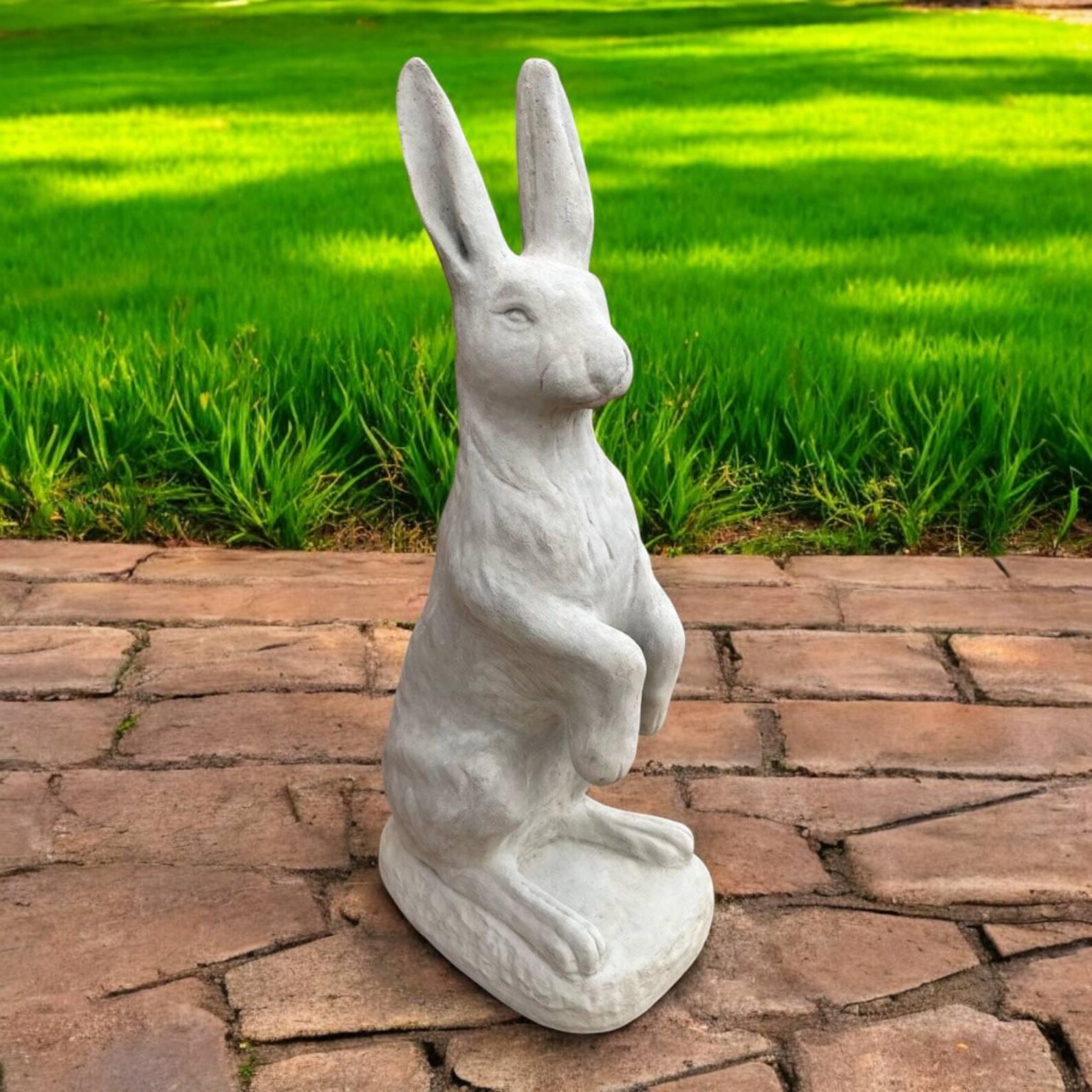 Beton Rabbit Figurine Realistic Rabbit Statue Standing Bunny Decoration ...