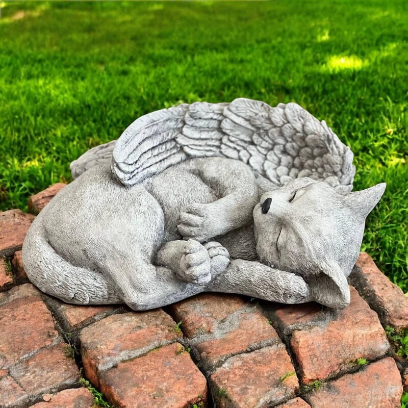 Angel Cat Statue - Etsy