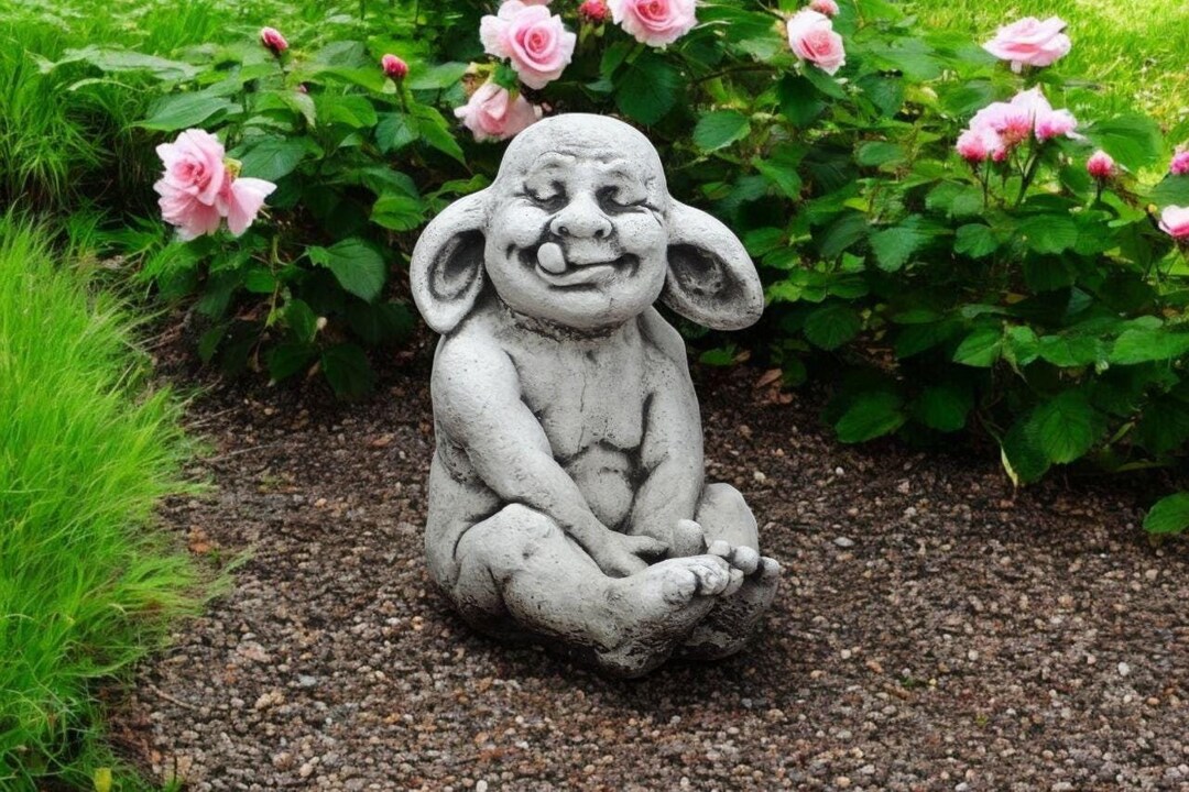 Garden Troll Decoration Goblin Outdoor Ornament Concrete Monster Art ...