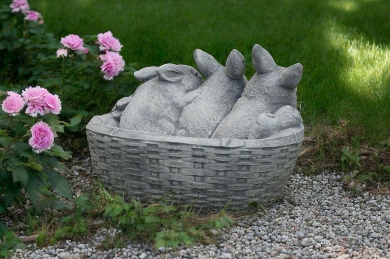 Garden Cute Animals Figure Bunny Yard Ornament Outdoor Rabbits ...