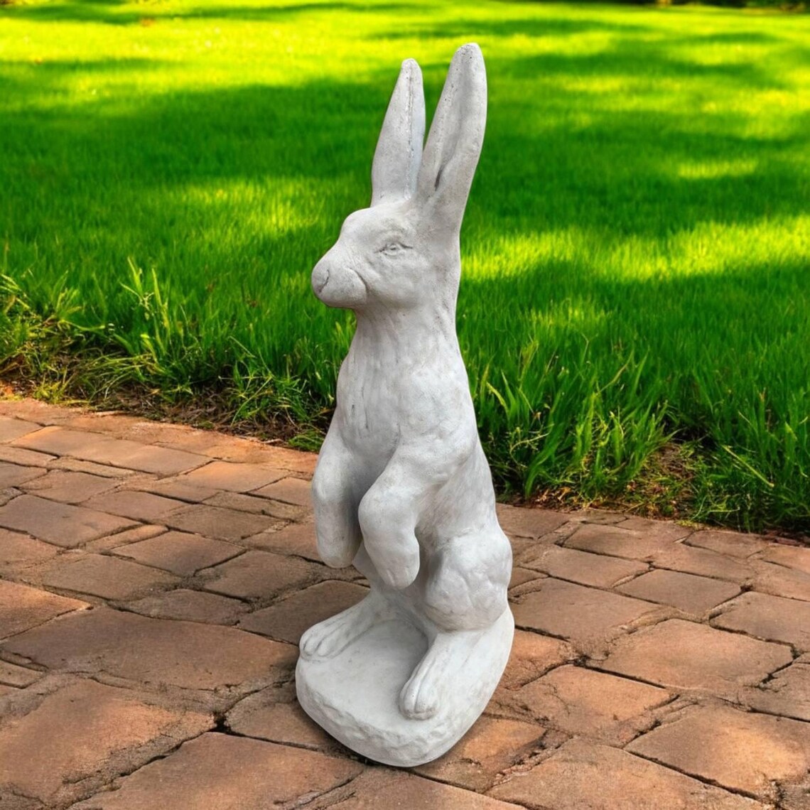 Beton Rabbit Figurine Realistic Rabbit Statue Standing Bunny Decoration ...