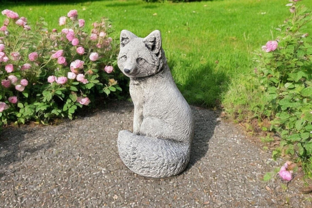 Garden Fox Decor Forest Animal Beton Art Outdoor Fox Ornament Lawn ...