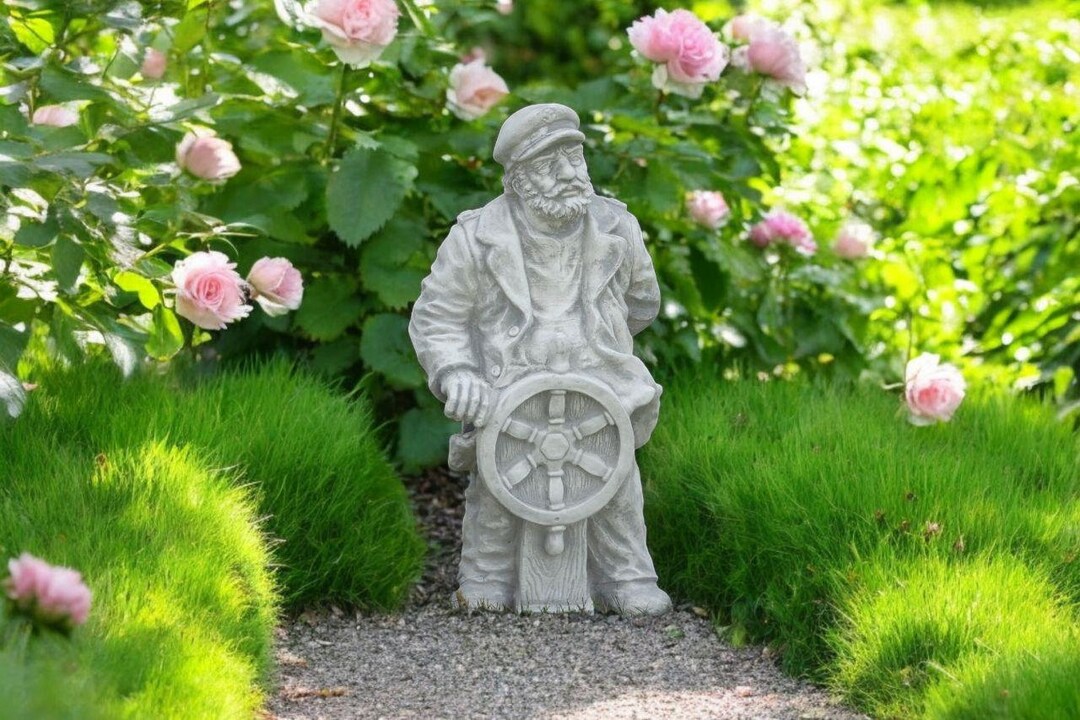 Backyard Sailor Decor Realistic Man Figure Stone Sailor Sculpture Home ...