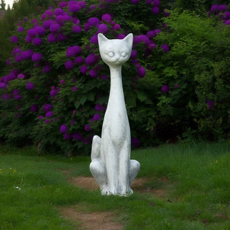 Outdoor Large Cat Statue - Etsy