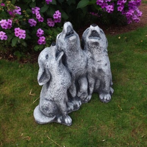 Sitting Wolves Statue, Three Wolves Figure, Wild Wolf Sculpture ...