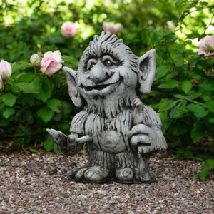 Stone Troll Sculpture Garden Goblin Decor Yard Troll Art Concrete ...