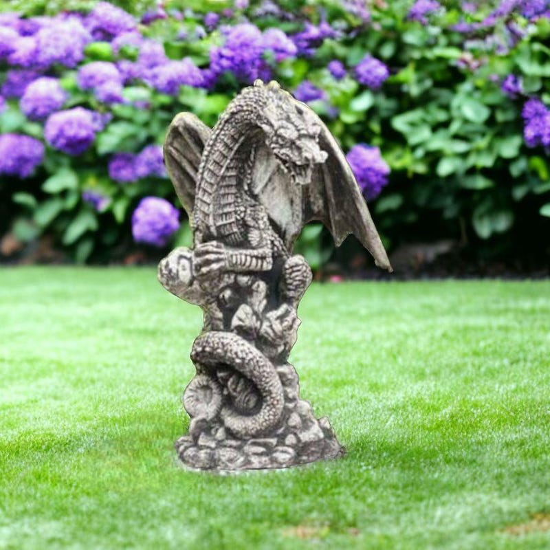 Dragon Garden Statue - Etsy