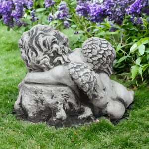 Sleeping Angel, Concrete Angel Figure, Cherub Statue, Cement Angel ...