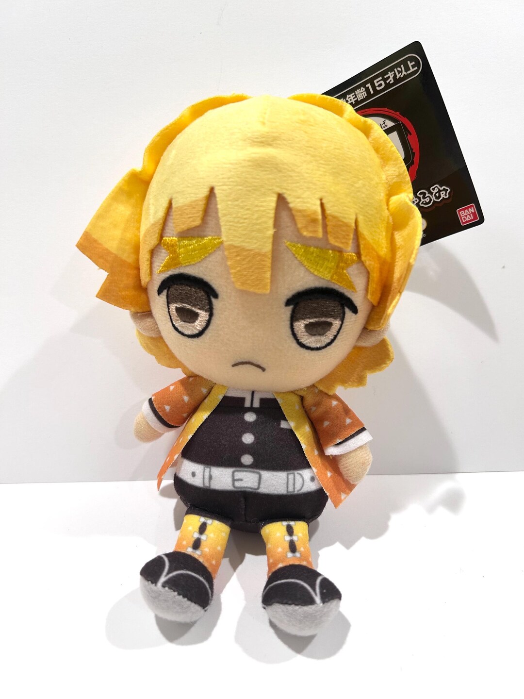 Demon Slayer Kimetsu Yaiba Zenitsu Agatsuma Bandai Plush Toy Doll Chibi ...