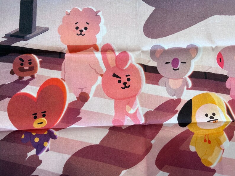 Bt21 Accessories, BT21 Handkerchief, Bts Stuff, BTS Merch, Kpop BTS ...