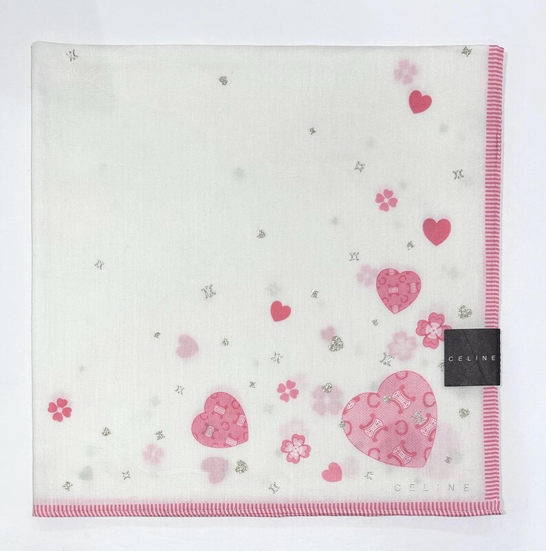 Celine Women Scarf Handkerchief for Valentine Gift Cotton Pocket Square ...