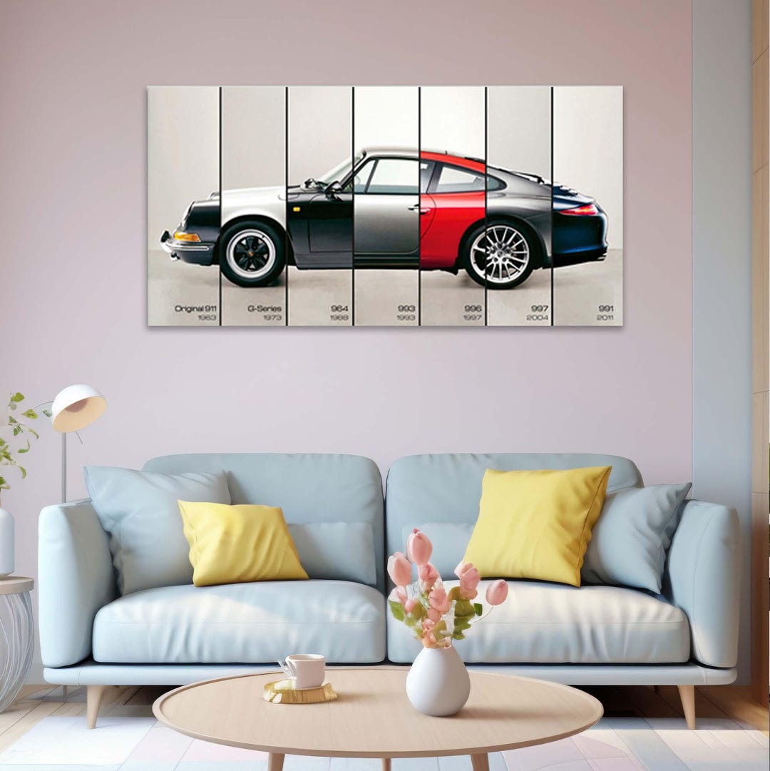 Porsche Poster, Car Wall Art, Gift for Father, Man Cave Decor, Car ...