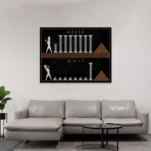 Office Art, Never Quit Poster, Motivational Poster, Inspirational ...