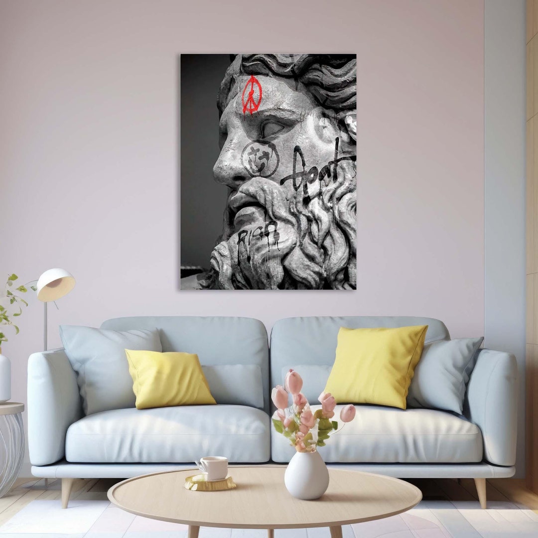 Abstract Greek Wall Art, Greek Statue, Greek Art Poster, Mythology ...