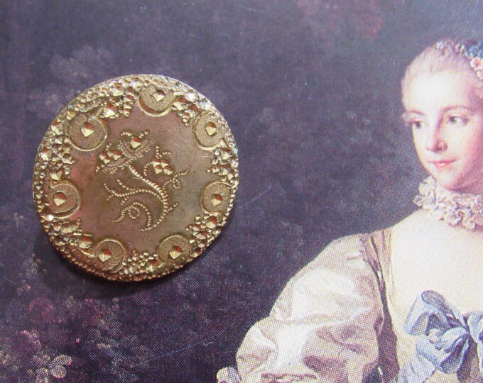 Antique Civil War Era Button - Benedict & Burnham Gold Filled Floral ...