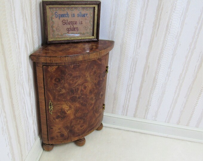 Neil Bateson Corner Cupboard - Dollhouse Miniature Round Cabinet ... Neil Bateson Corner Cupboard - Dollhouse Miniature Round Cabinet ...