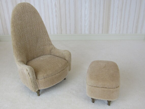 IDEAL Petite Princess CHAIR Beige Occasional Chair and Ottoman Ideal Toy Co Petite Princess 1960s Dollhouse Miniature 3 4 Scale Etsy Singapore