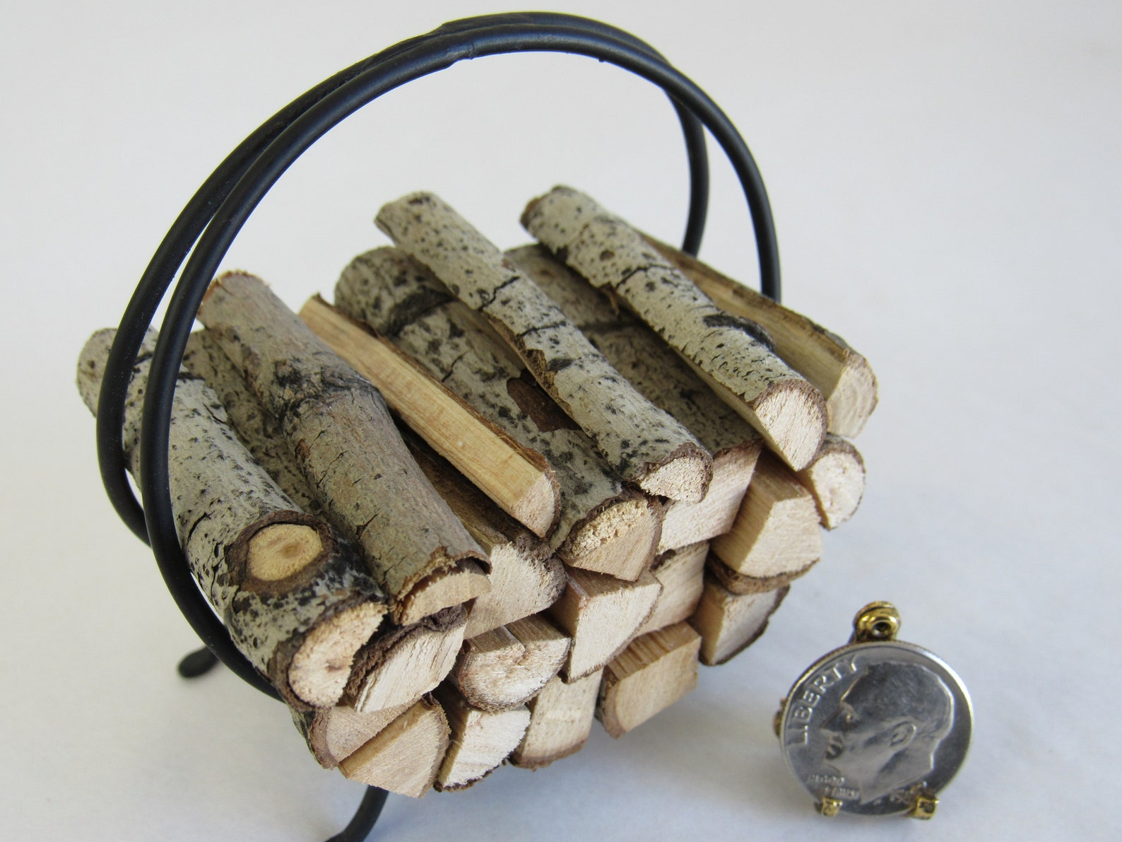 Realistic Miniature LOG HOOP Round Log Rack Fire Logs - Etsy