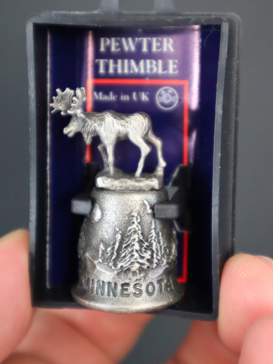 Vintage Pewter Thimble - WAPW Made in the UK - Vintage Souvenir ...