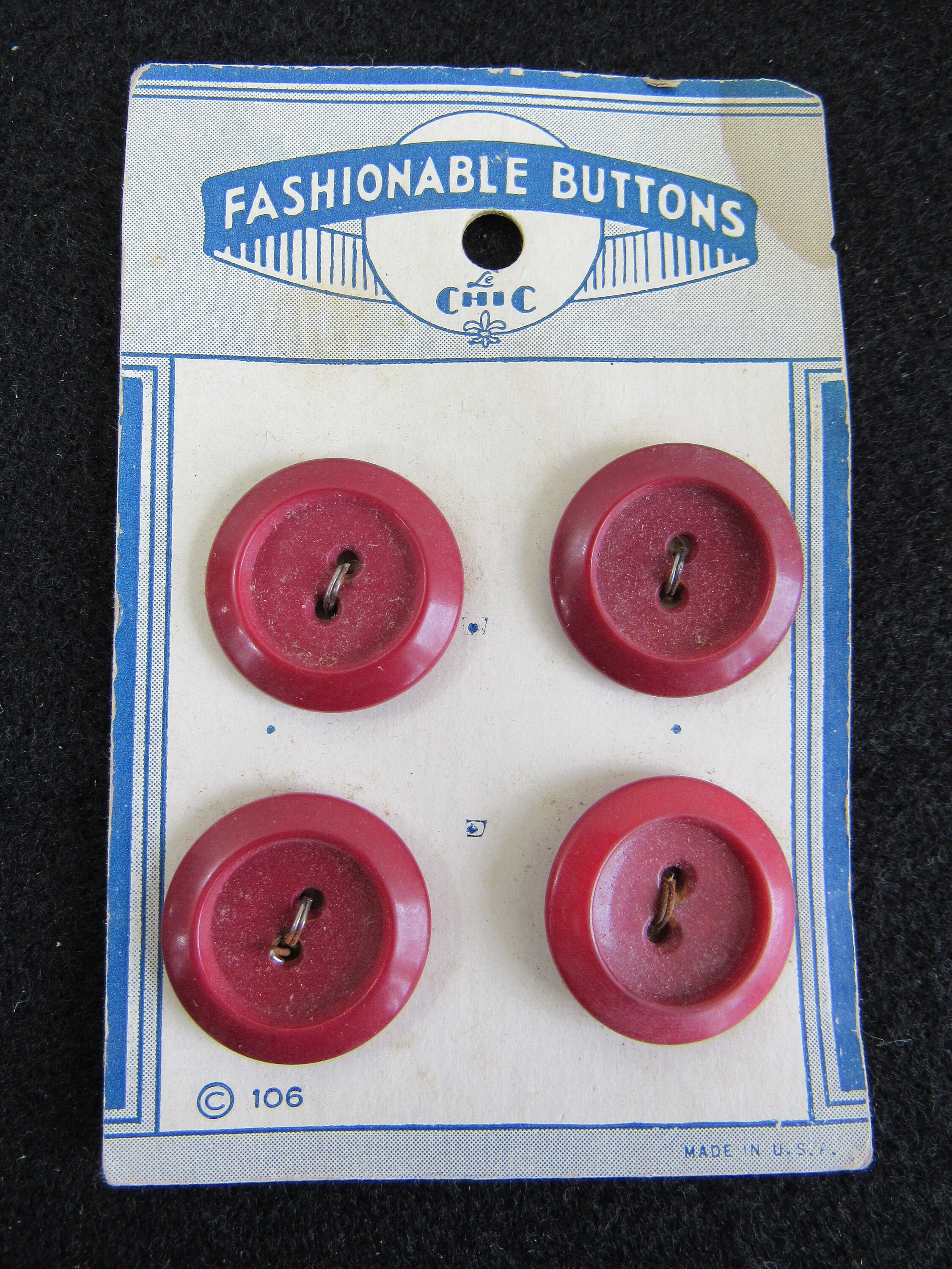 RED Buttons New On Card Choose One Vintage Small Sewing | Etsy