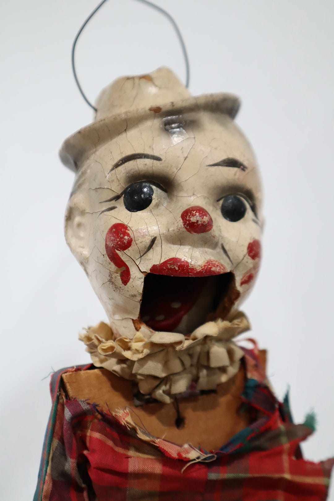 Creepy CLOWN Ventriloquist Dummy Vintage Spooky Halloween Doll ...