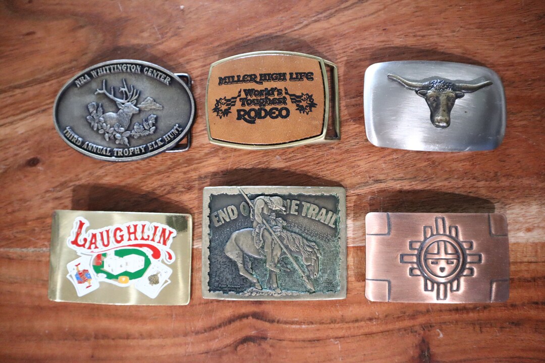 1 Vintage BELT BUCKLE Cowboy Belt Buckle Men's Accessory Country ...