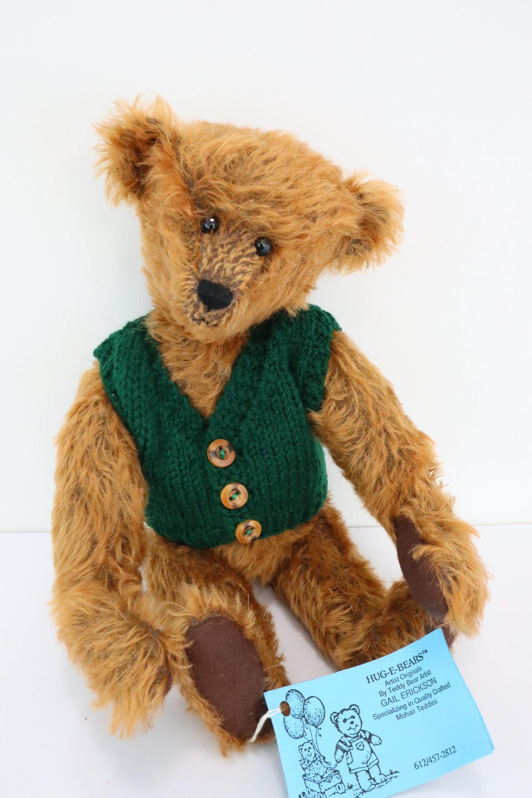 Vintage Mohair Teddy Bear "bennie" by Artist Gail Erickson Hug-e-bears ...