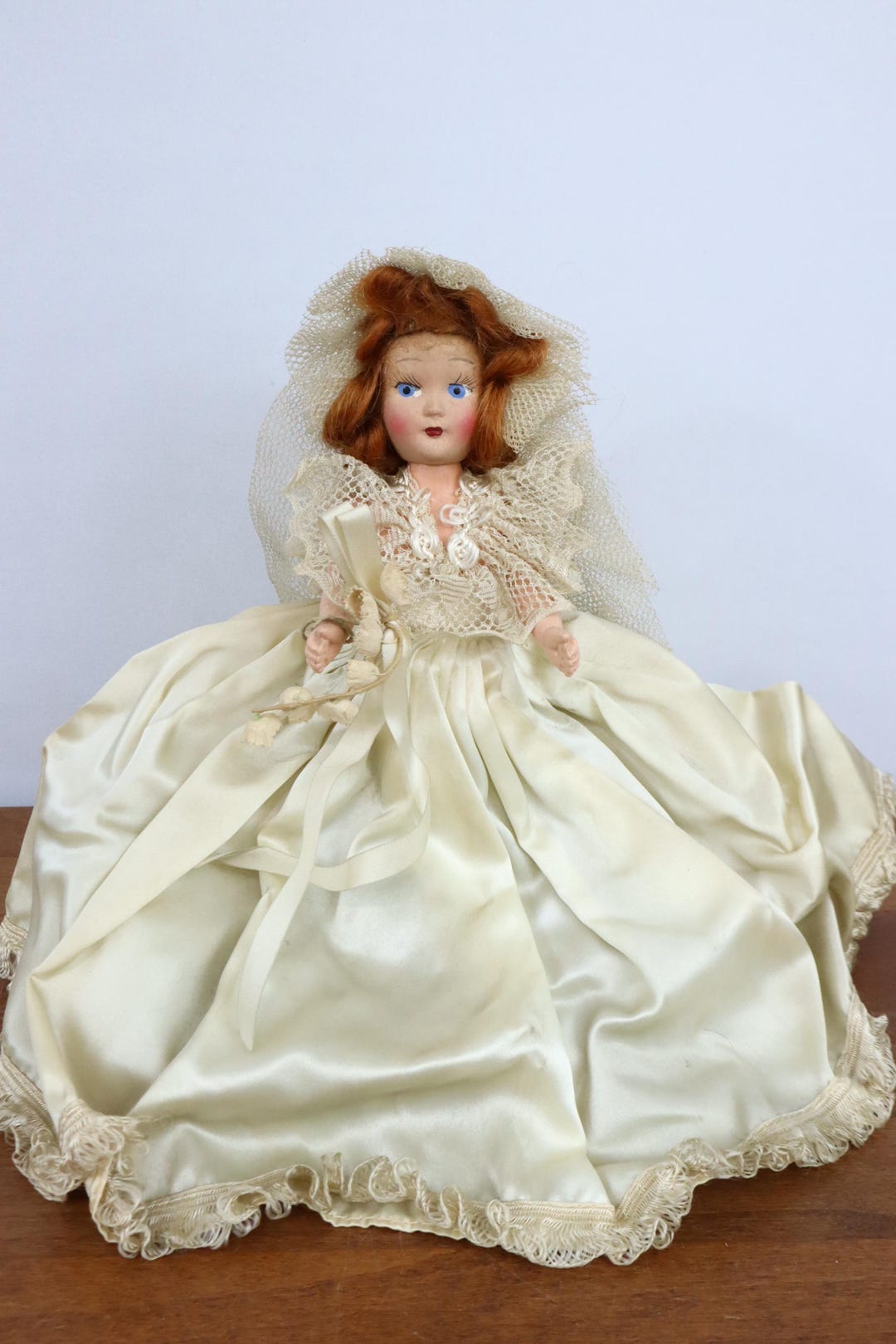 Vintage 1950s BRIDE DOLL - Marcie Doll W/ Tagged Dress - Redhead ...