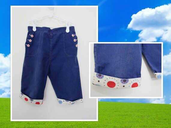 Little Girl's SAILOR Capri Pants Vintage 1970s Navy Cotton - Etsy