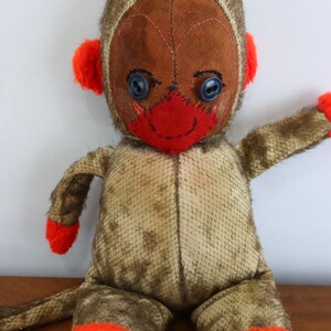 Vintage 1950s Creepy MONKEY Plush Stuffed Animal 12" - Estate Find ...