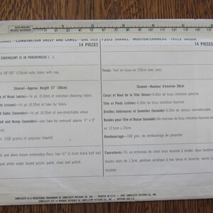 UNCUT Plush Animal FIRFFELS Shamel sheep & Camel Sewing Pattern 7203 ...