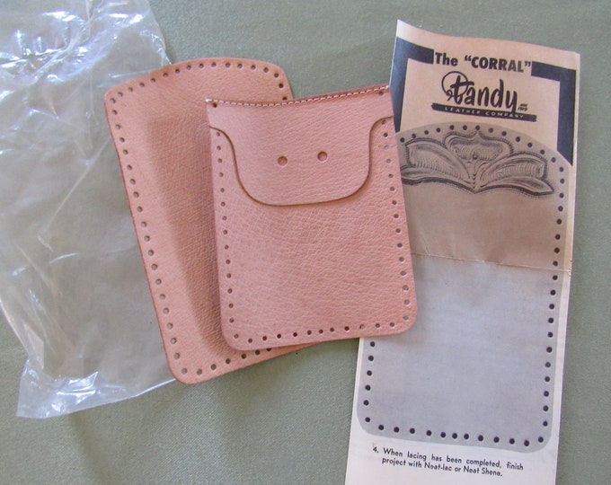 Tandy Leather Kit the CORRAL Leather BADGE HOLDER Tooled Leather ...