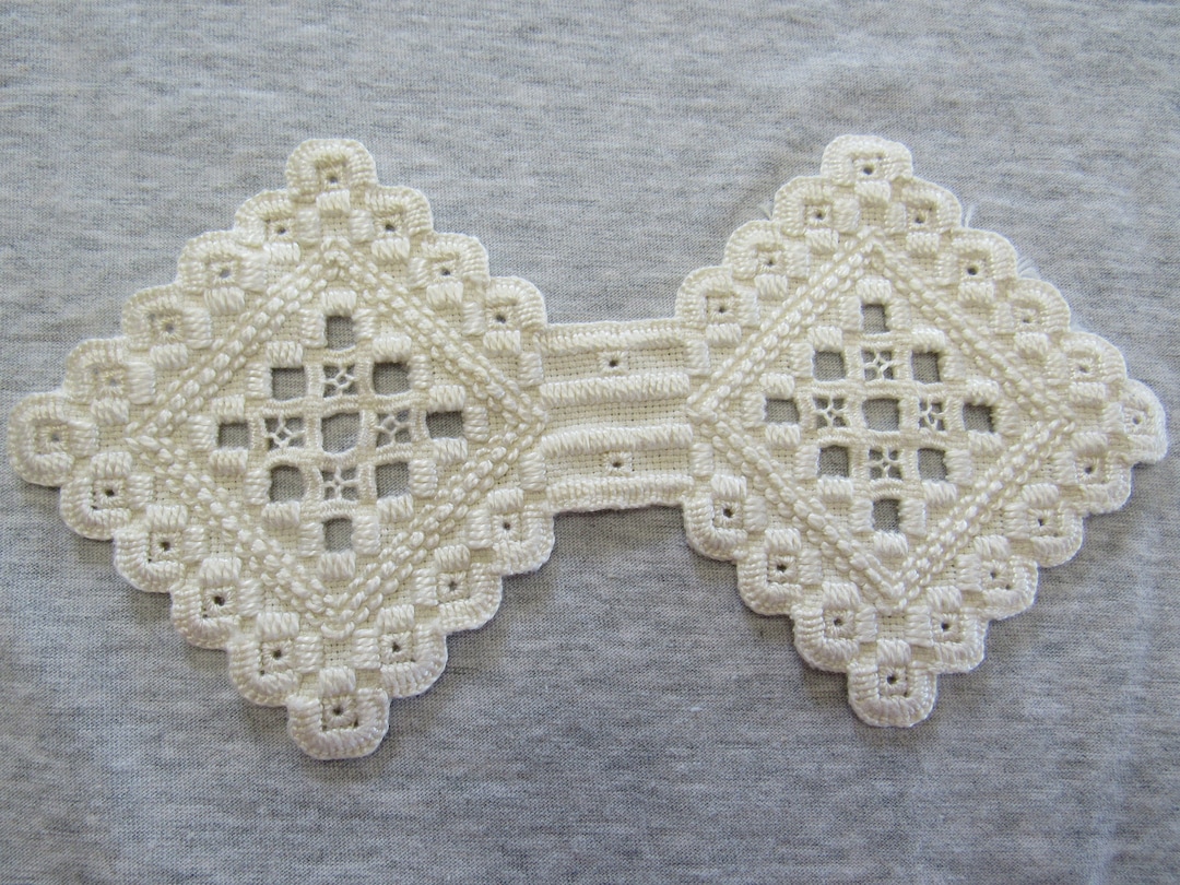 Estate Hardanger Doily - Vintage Small Cream & Sugar Mat Scandinavian ...