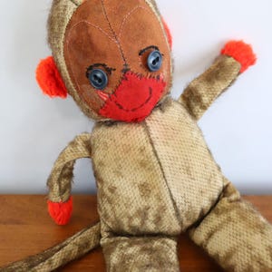 Vintage 1950s Creepy MONKEY Plush Stuffed Animal 12" - Estate Find ...