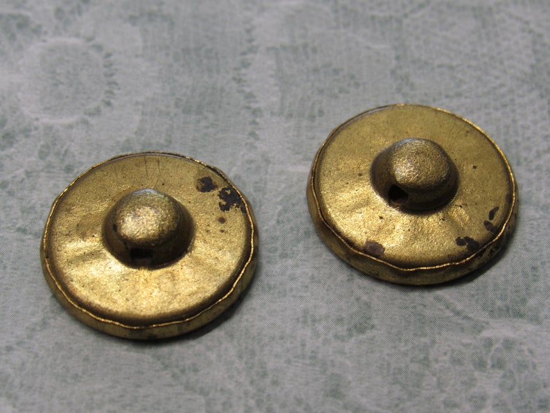 Marie Antoinette Portrait Buttons: Antique Brass Costume Sewing, 1910s ...